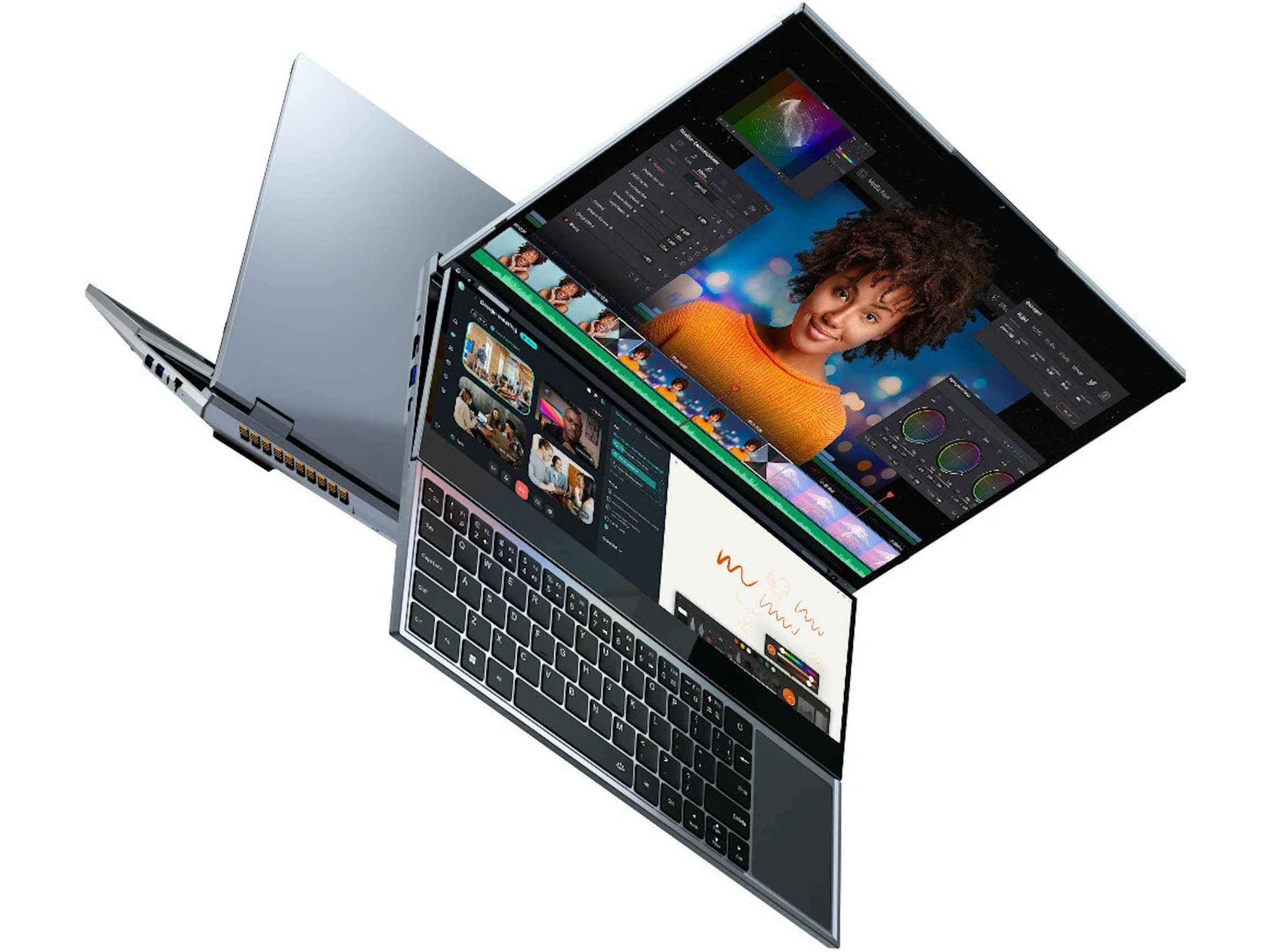 NBook Fly: Bärbar dator med dubbla skärmar och Intel Xeon-processor ...